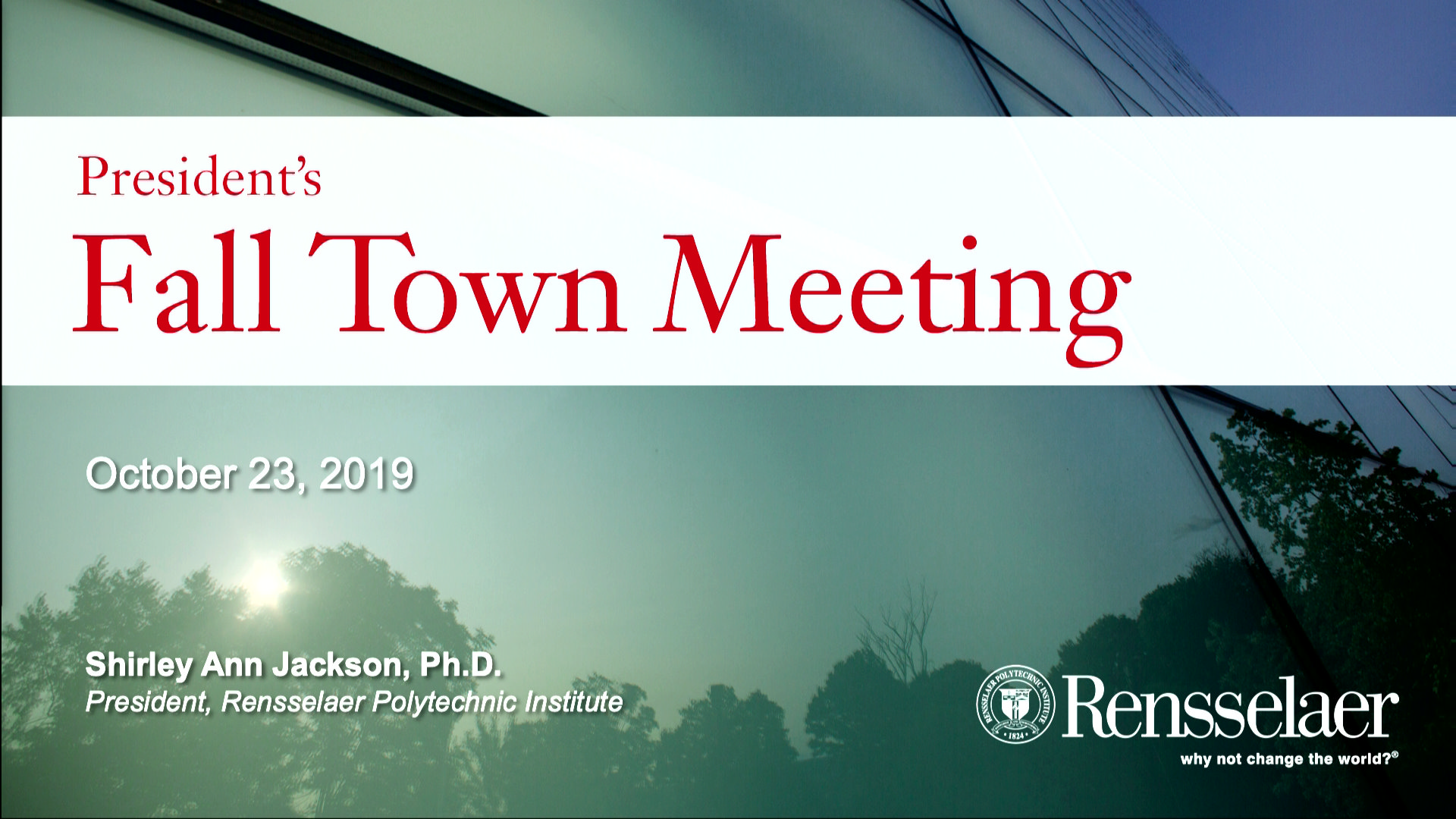 2019 Fall Town Meeting