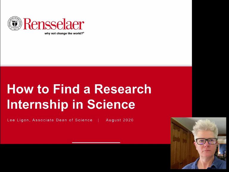 How to find a research internship in science